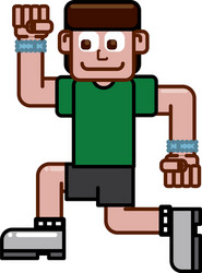 Pixel Runner Vector Images (over 180)