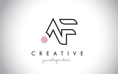 Af a f brushed letter logo design with creative Vector Image
