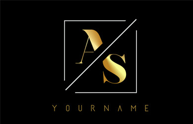 Sy golden letter logo with cutted and intersected Vector Image