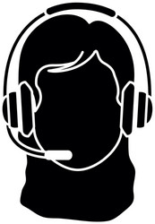 Call center receptionist avatar Royalty Free Vector Image