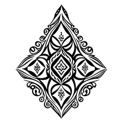 Diamond pattern ornament batik design element Vector Image