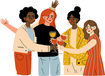 Happy friends together people Royalty Free Vector Image