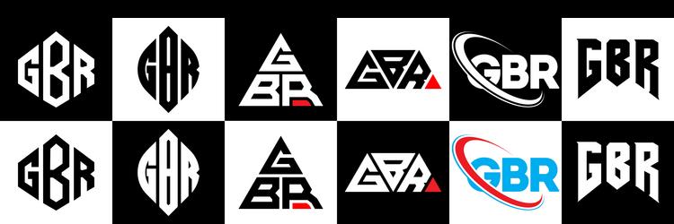 Gbr logo letter letter logo design Royalty Free Vector Image