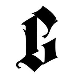 Letter c in the gothic style alphabet symbol Vector Image