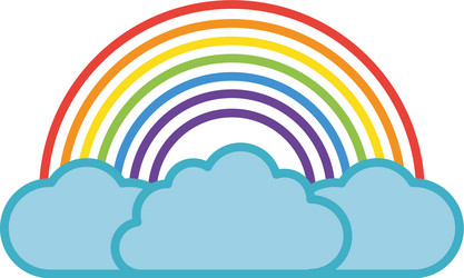 Rainbow Clouds Outline Vector Images (over 4,000)
