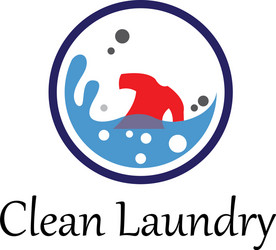 Laundry logo icon design Royalty Free Vector Image