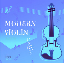Modern violin concert poster colorful Royalty Free Vector