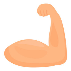 Flex strong muscle icon cartoon arm bicep Vector Image