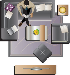 People sitting top view set 1 Royalty Free Vector Image