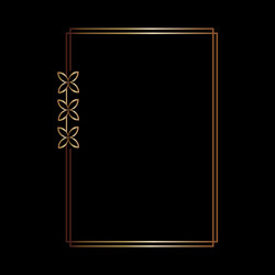 Gold frame line art style design element Vector Image