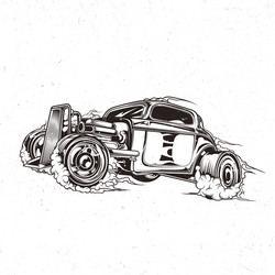 Isolated monochrome of car engine Royalty Free Vector Image