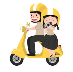 Couple Motorcycle Vector Images (over 660)