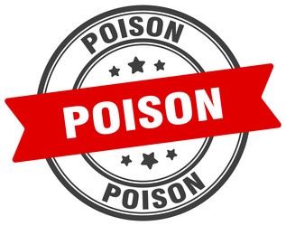 Poison stamp label on transparent Royalty Free Vector Image