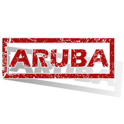 Green outlined aruba stamp Royalty Free Vector Image
