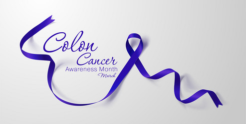 Colon cancer awareness calligraphy poster design Vector Image