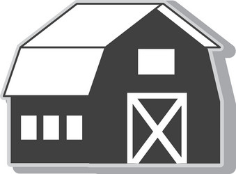 A red barn house Royalty Free Vector Image - VectorStock