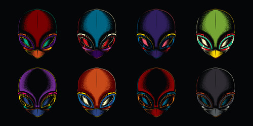 Alien head Royalty Free Vector Image - VectorStock