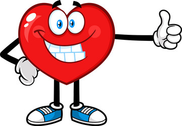 Red heart cartoon character series collection Vector Image