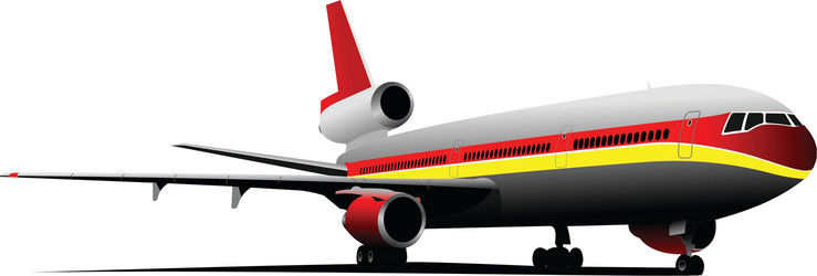 Two airplanes with blue and white colors Vector Image