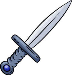 Boline occult symbol ritual knife hand drawn Vector Image