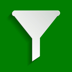 Filter simple sign white icon with soft Royalty Free Vector