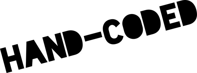Hand-coded rubber stamp Royalty Free Vector Image