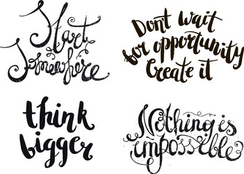 Ambition Inspirational Calligraphy Vector Images (over 150)
