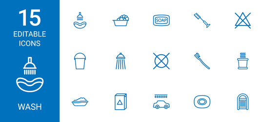 Wash icons Royalty Free Vector Image - VectorStock