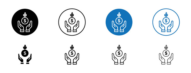 Advantage icon set growth buisnness benefit logo Vector Image