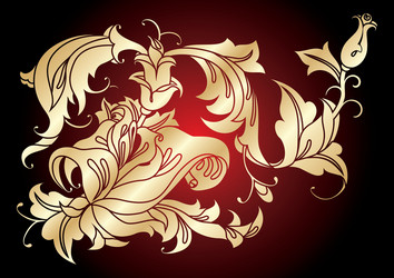 Golden card Royalty Free Vector Image - VectorStock