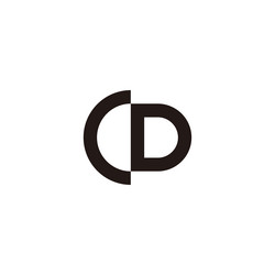 Letter cd capsule geometric symbol simple logo Vector Image