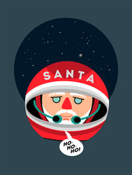 Space santa claus in zero gravity with christmas Vector Image