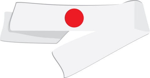 White japanese headband Royalty Free Vector Image