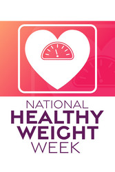 National healthy weight week Royalty Free Vector Image