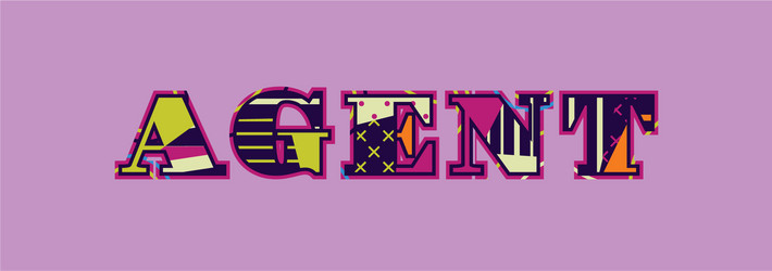 Agent concept word art Royalty Free Vector Image