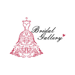 Dress boutique bridal logo Royalty Free Vector Image