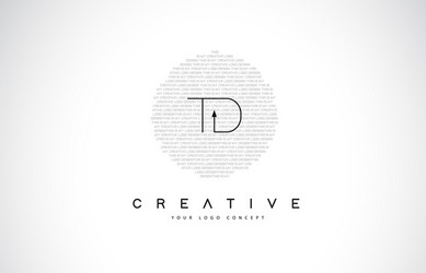 Td t d letter logo design with swoosh and black Vector Image