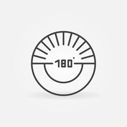 180 degrees graph linear concept icon Royalty Free Vector