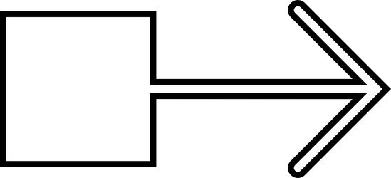 Pull arrow right outline icon Royalty Free Vector Image