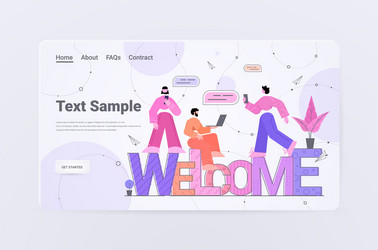 Welcome team new worker or member Royalty Free Vector Image