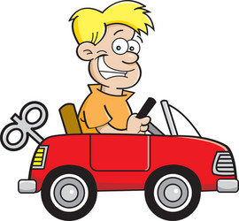 Cartoon toy wind up car Royalty Free Vector Image