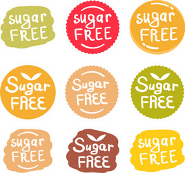 Sugar free color logo or label Royalty Free Vector Image