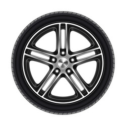 Auto wheel black Royalty Free Vector Image - VectorStock