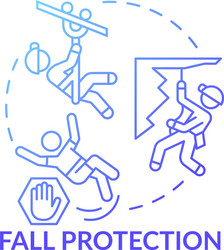 Fall detection concept icon Royalty Free Vector Image