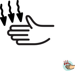 Hand dryer icon black sign Royalty Free Vector Image