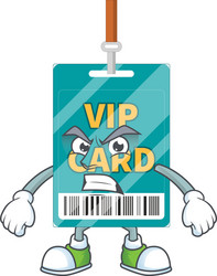 Caricature picture vip pass card playing a game Vector Image