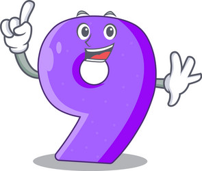 Crazy paper cut number nine letter mascot Vector Image