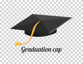 Graduation black logo university graduate cap Vector Image