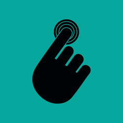 Hand touching design Royalty Free Vector Image