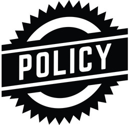 Policy stamp on white Royalty Free Vector Image